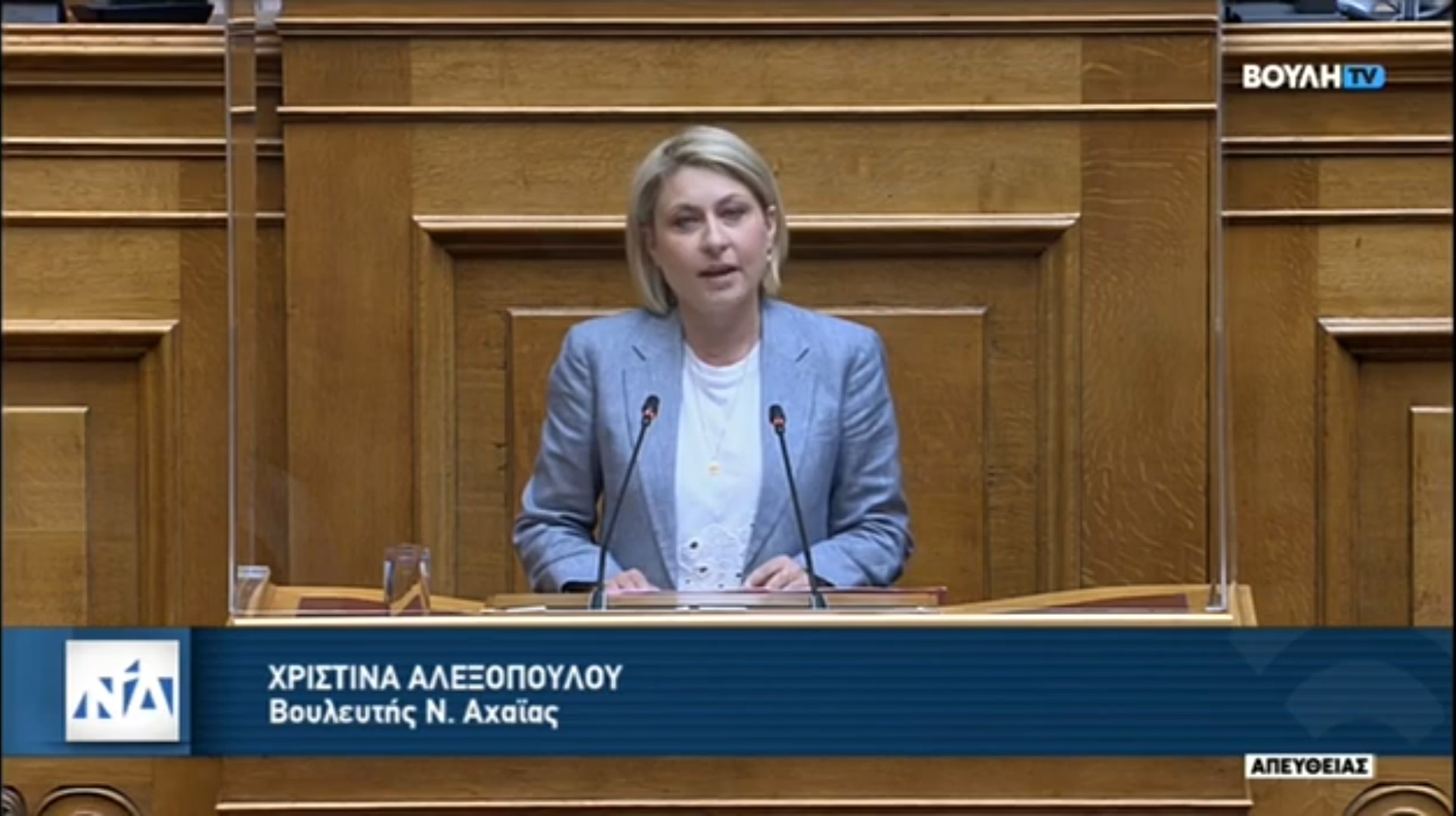 Ευχαριστίες Θάνου Πλεύρη στην Χριστίνα Αλεξοπούλου από το βήμα της ...